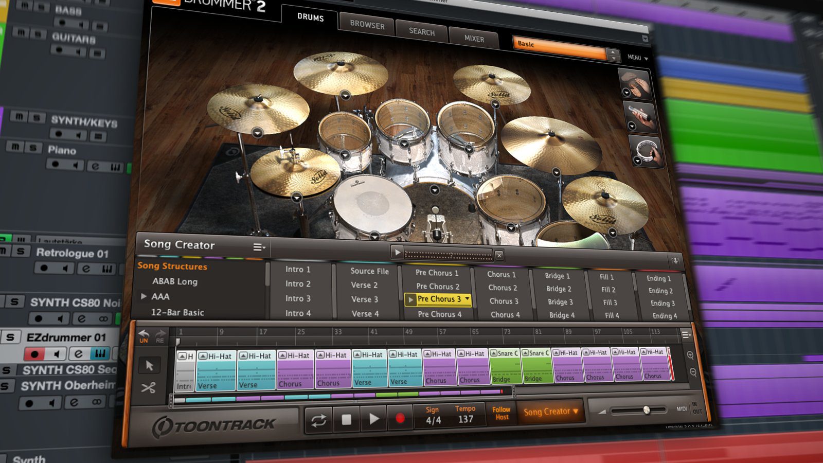 Test: Toontrack EZdrummer 2 - Drums für Songwriting